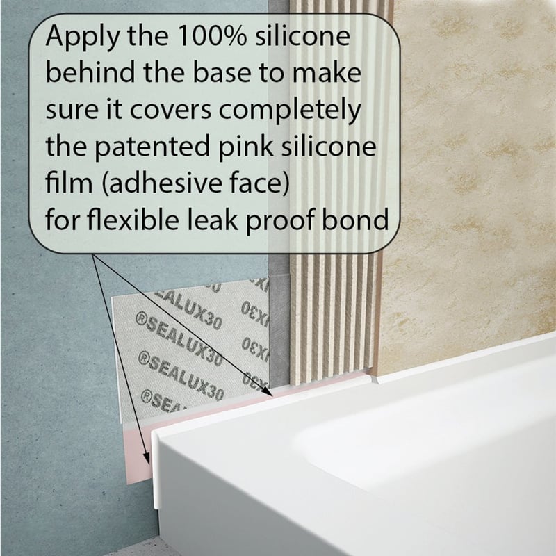 Tub Flange Kit - Glue-Up Tile Flange | Ella's Bubbles