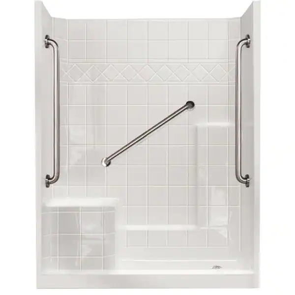 Liberty 3-Pc Shower Kit LH Seat, 3 Grab Bars - Ella's Bubbles