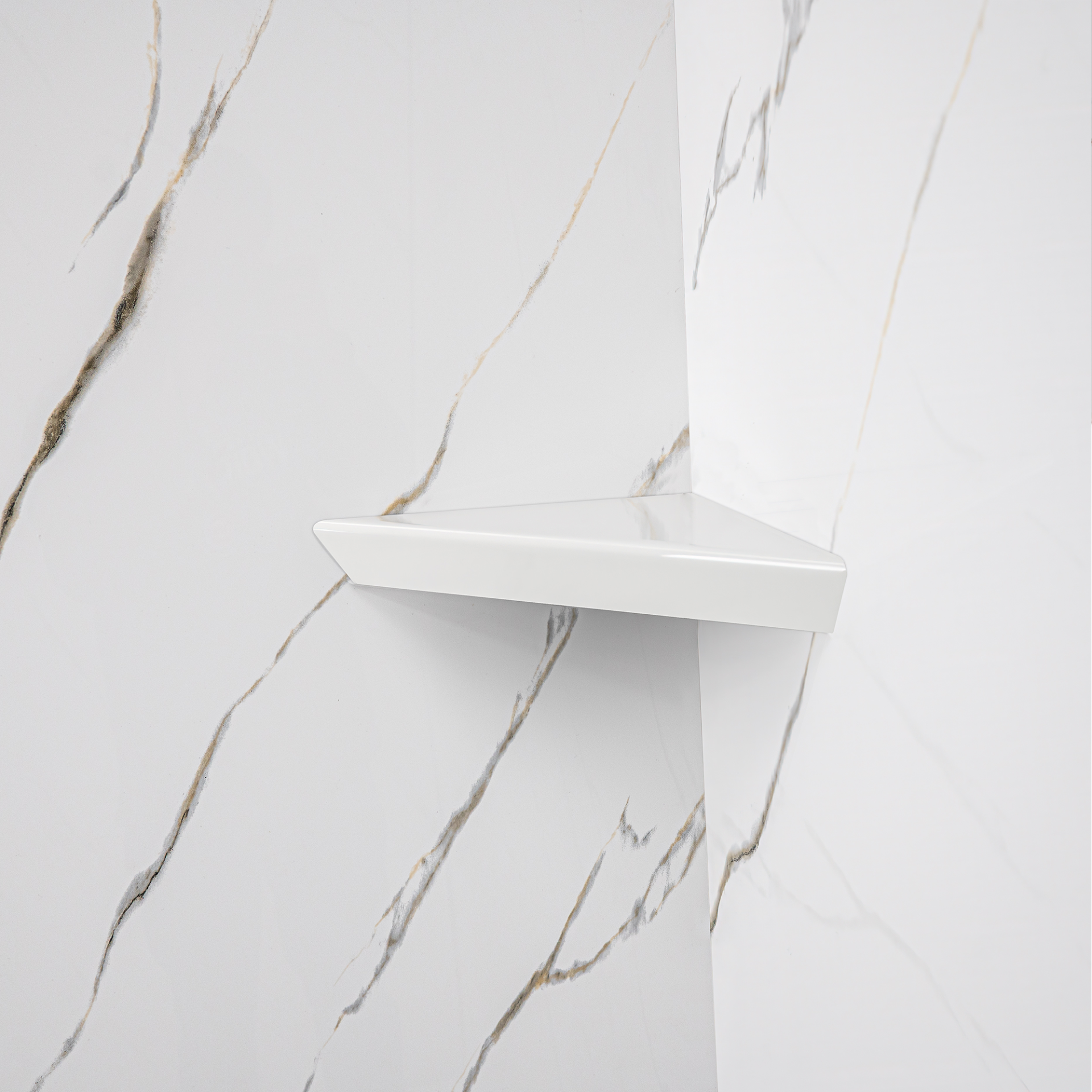 Calacatta Gold Acrylic 3-Panel Shower Wall | Ella's Bubbles