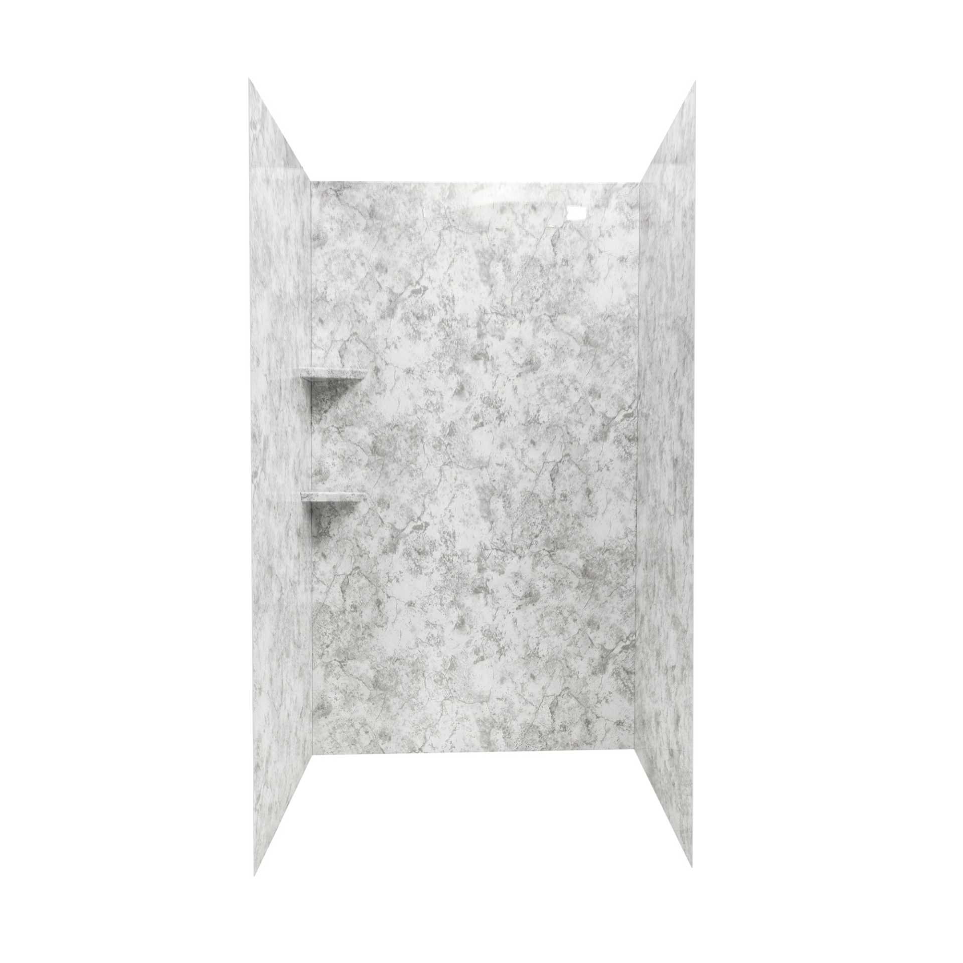 Glacier Grey, Acrylic 3-Panel Shower Wall Kit | Ella's Bubbles
